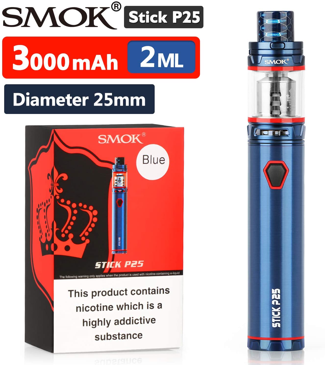 VAPE EXPRESS- Official SMOK Stick P25 3000mAh TFV12 P-Tank 2ml E ... VAPE EXPRESS- Official SMOK Stick P25 3000mAh TFV12 P-Tank 2ml E ...